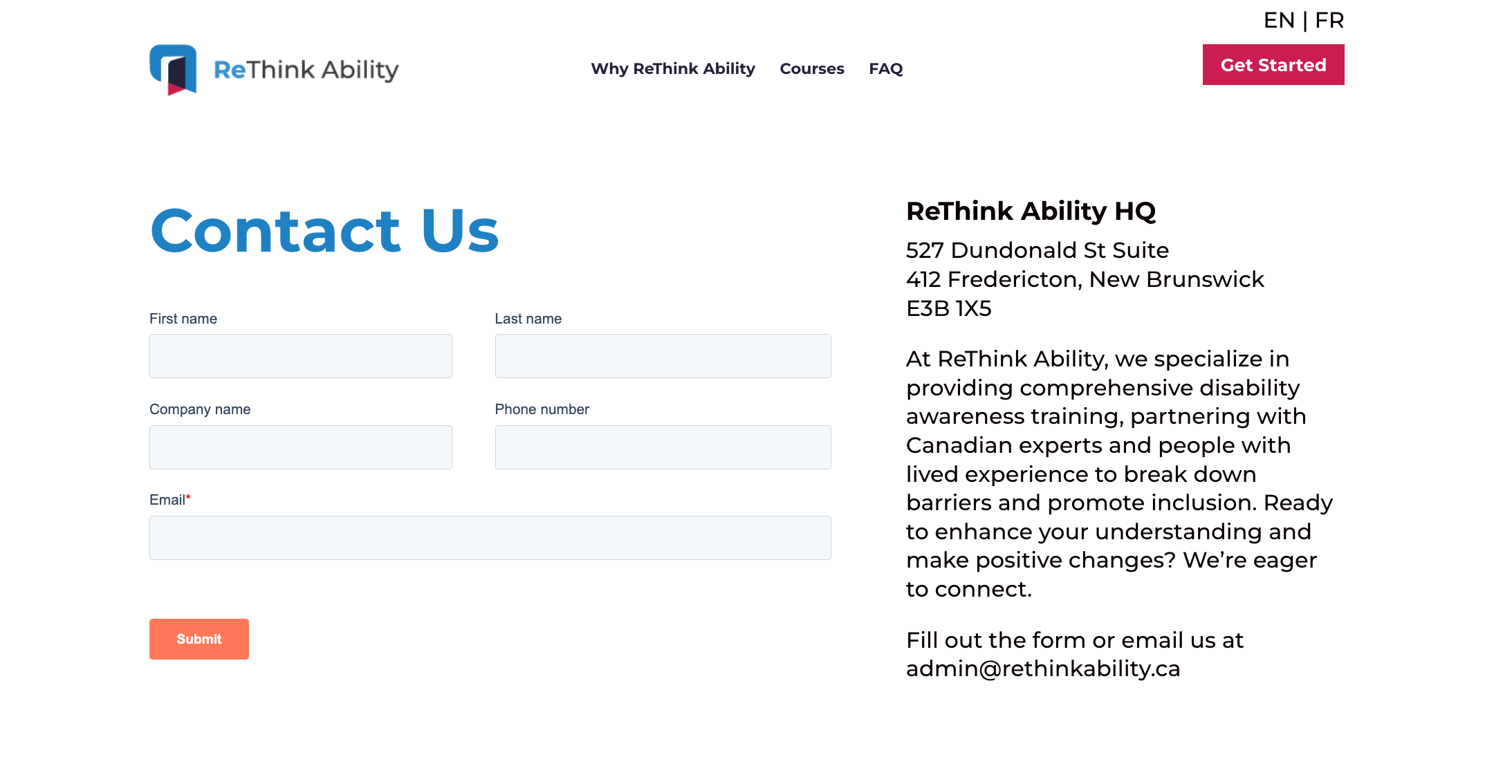 Contact Us | ReThink Ability